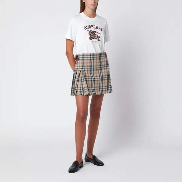 Burberry Cotton Crew-neck T-shirt With Knight Check