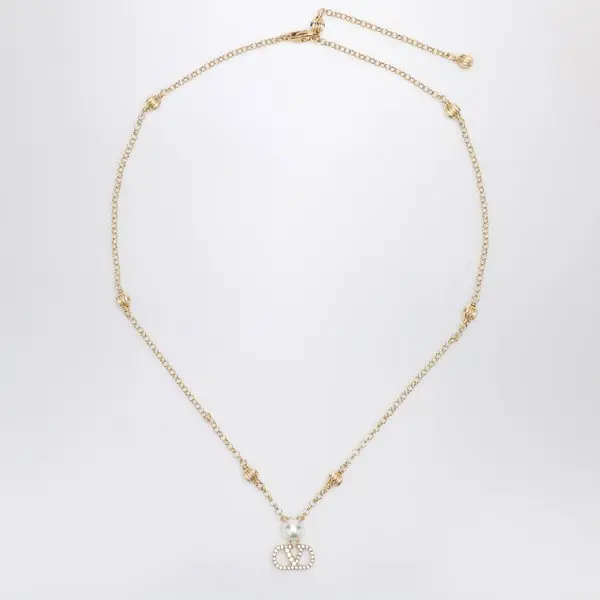 Valentino Garavani Necklace With Vlogo Signature Pendant - Metal