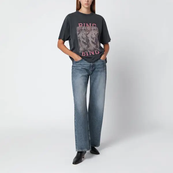 ANINE BING Washed Cade Cotton T-shirt