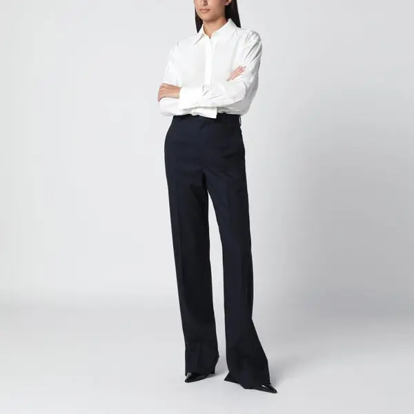 Bottega Veneta Midnight Shetland Wool Trousers