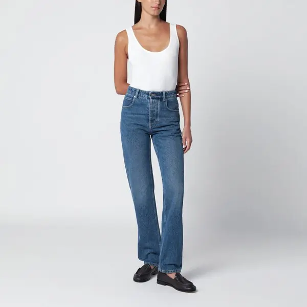 Bottega Veneta Jeans With Leather Pocket, Medium