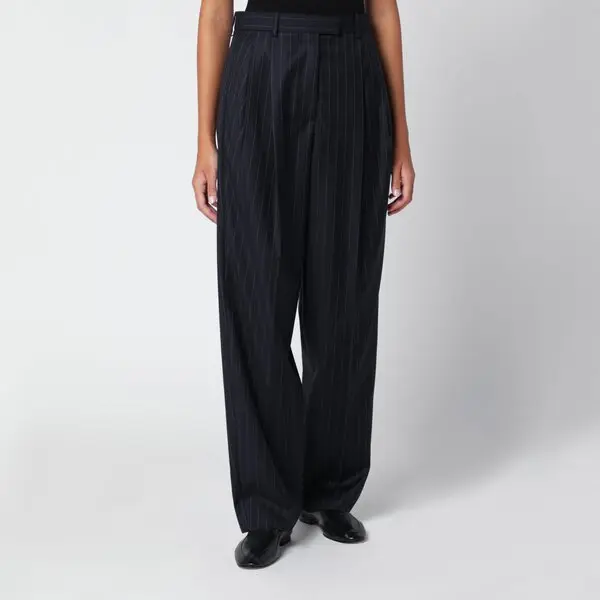Givenchy Navy Pinstripe Wool Trousers
