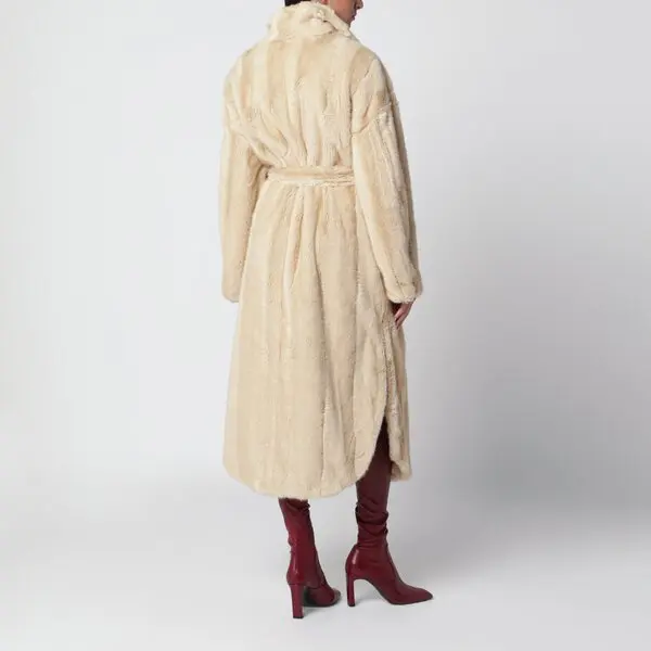 THE FRANKIE SHOP Belted Faux Fur-effect Coat