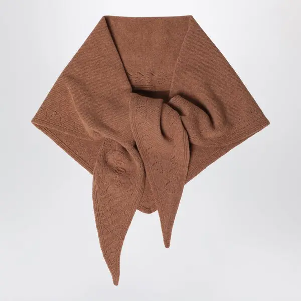 Chloé Iconic Camel Wool Triangle Scarf - Beige