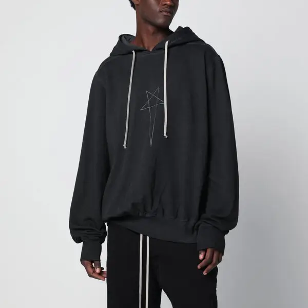Rick Owens Washed Tower Oversized Cotton Sweatshirt