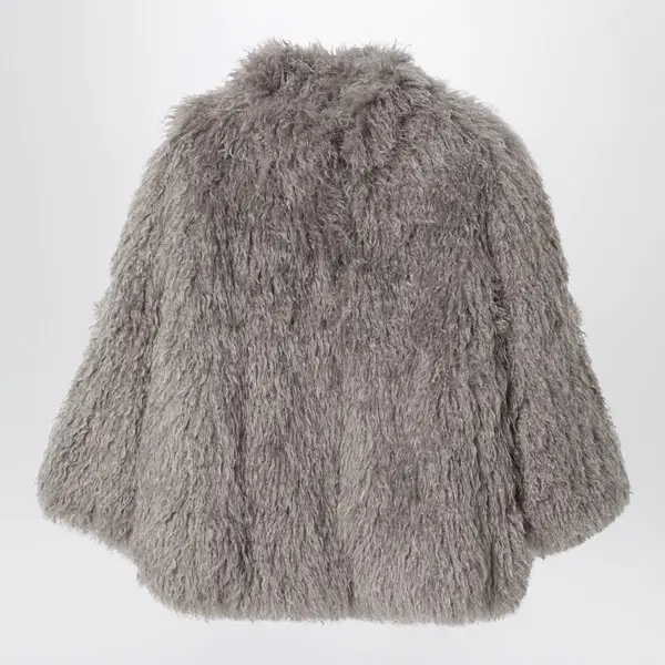 DOUUOD Taupe Faux Fur-effect Coat