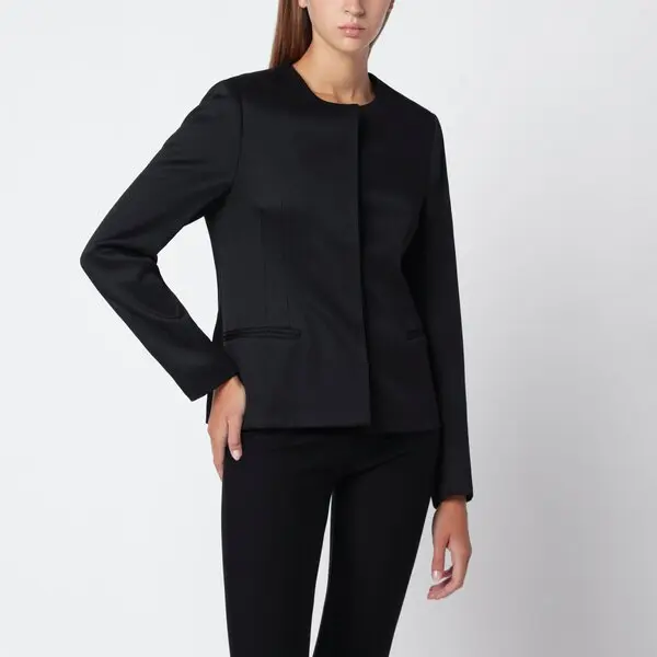 Loulou De Saison Ema Jacket In Virgin Wool Blend - Black