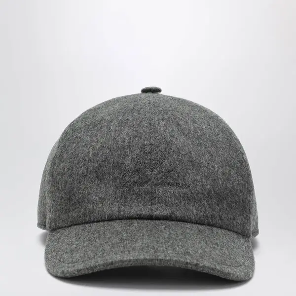 Loro Piana Melange Cashmere Baseball Cap - Grey