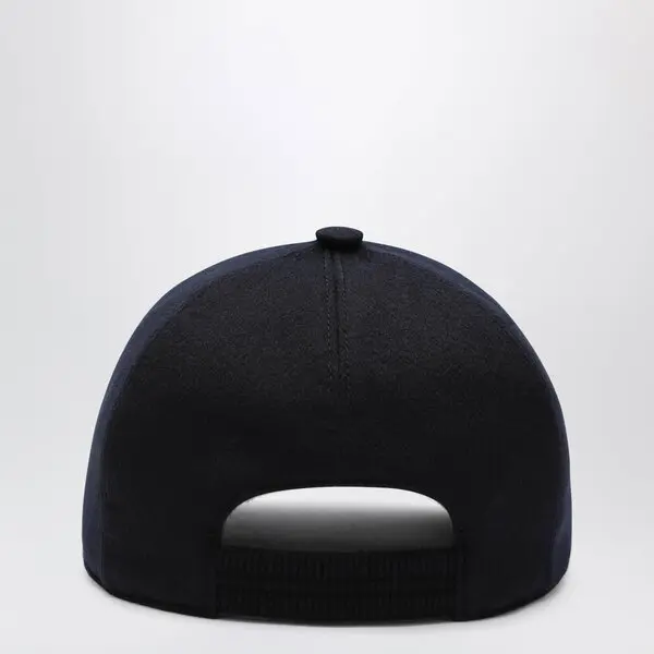 Loro Piana Navy Cashmere Baseball Cap