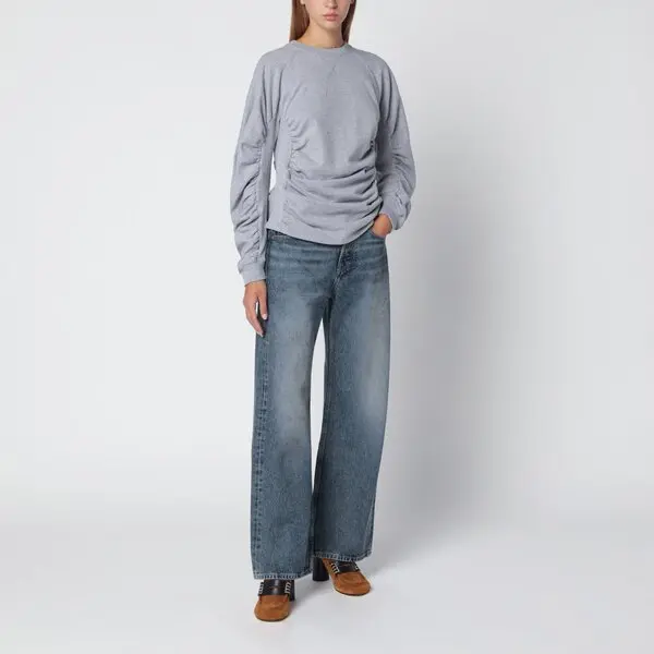 JW Anderson Gray Mélange Sweatshirt In Cotton