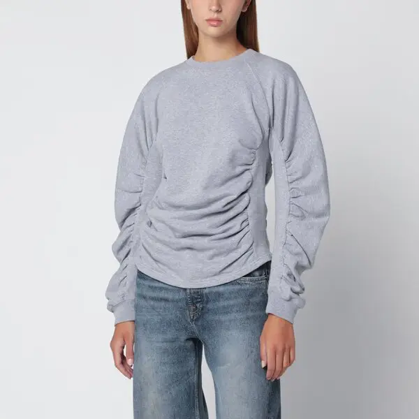 JW Anderson Gray Mélange Sweatshirt In Cotton - Grey