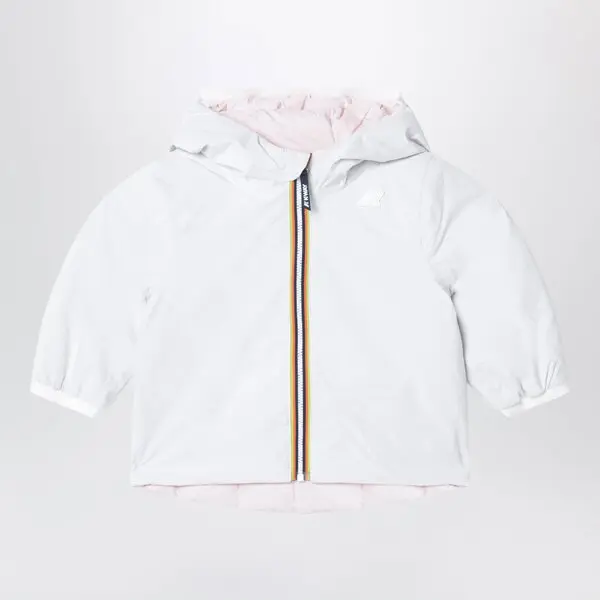K-WAY White/pink Jack Thermo Reversible Jacket