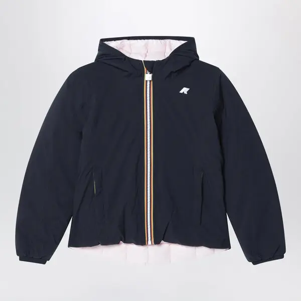 K-WAY Reversible Blue/light Pink Down Jacket