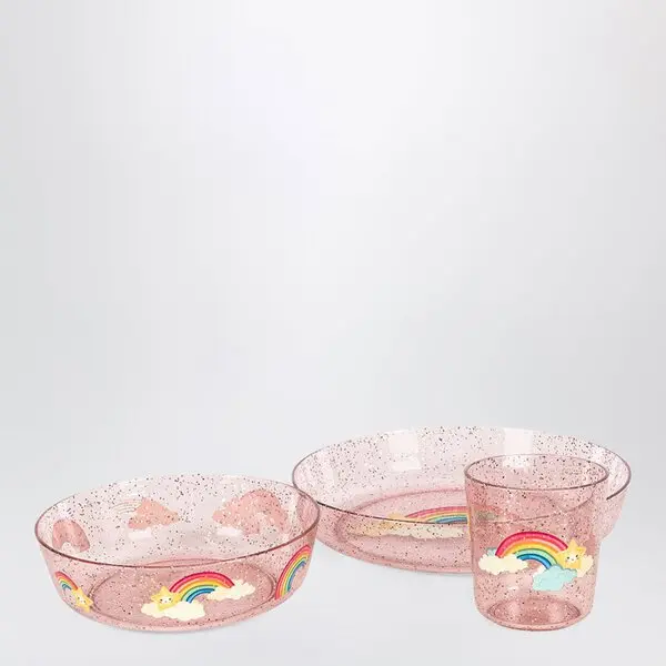 KONGES SLØJD Sparkly Rainbow Dinner Set In Pctg