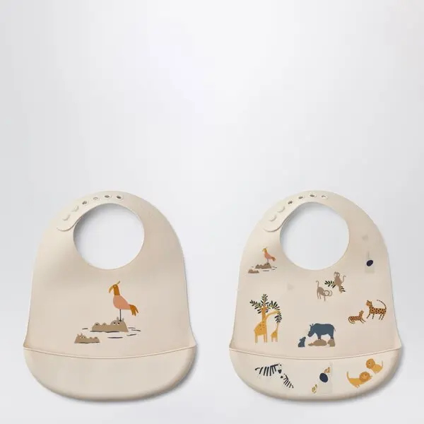 LIEWOOD Tilda Set Of 2 Silicone Bibs - White