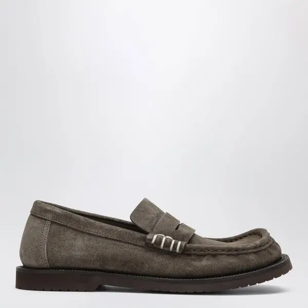 JW Anderson Dark Taupe Suede Loafers - Brown