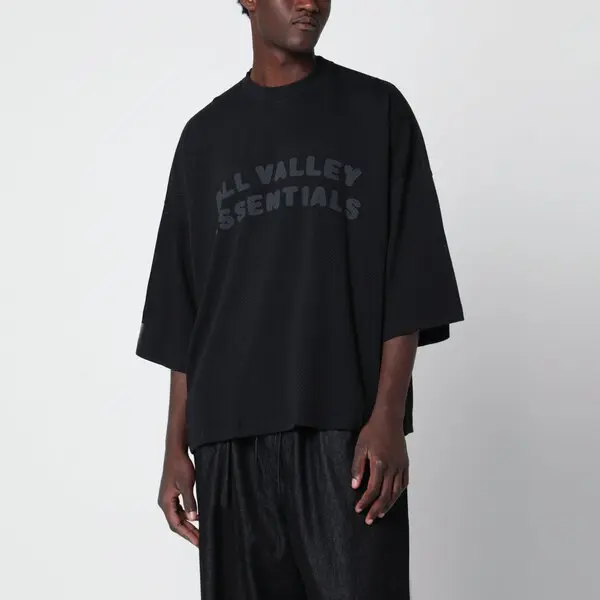 Fear Of God Essentials T-shirt In Tri-blend Jersey - Black