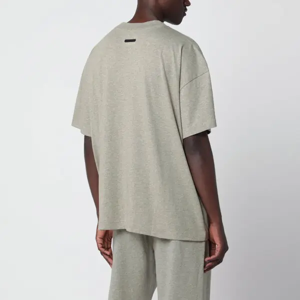 Fear Of God Essentials Seal Heather T-shirt In Tri-blend Jersey - Grey