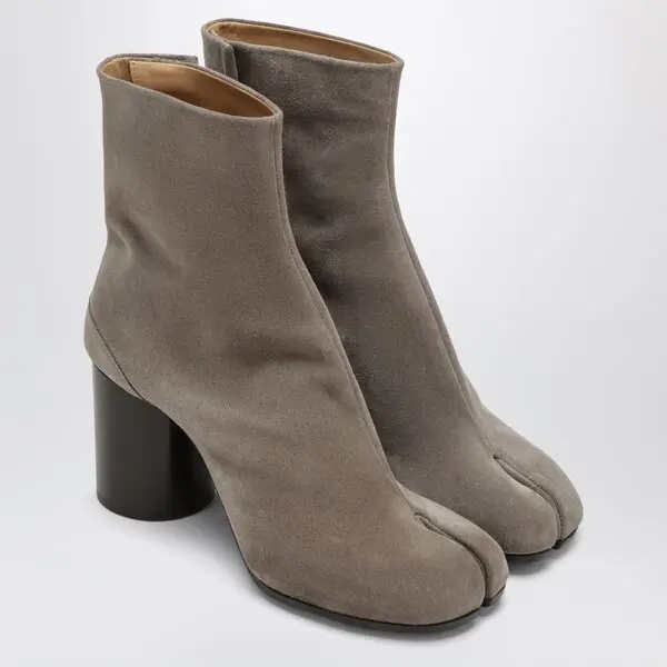 MAISON MARGIELA Taupe Suede Tabi Ankle Boots
