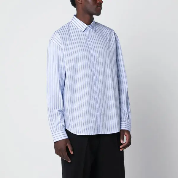 Jacquemus Simon Blue Striped Cotton Shirt