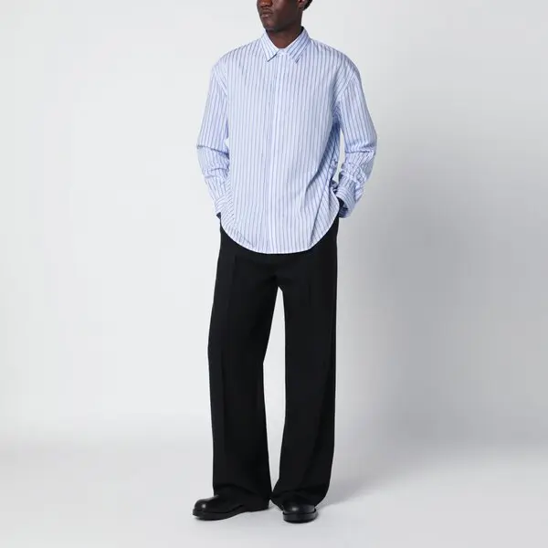 Jacquemus Simon Blue Striped Cotton Shirt