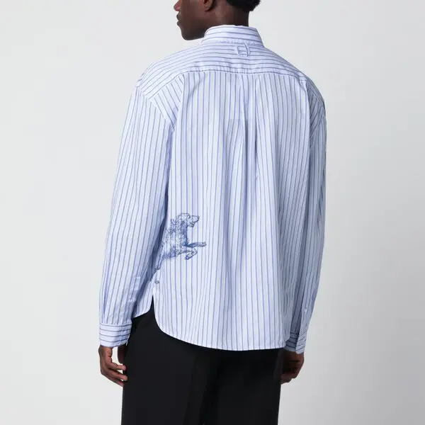 Jacquemus Simon Blue Striped Cotton Shirt