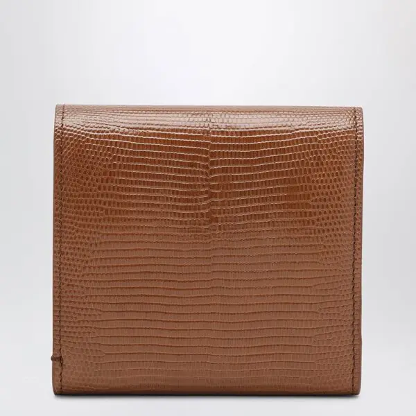 AMI Paris Cognac Paris Paris Compact Leather Wallet