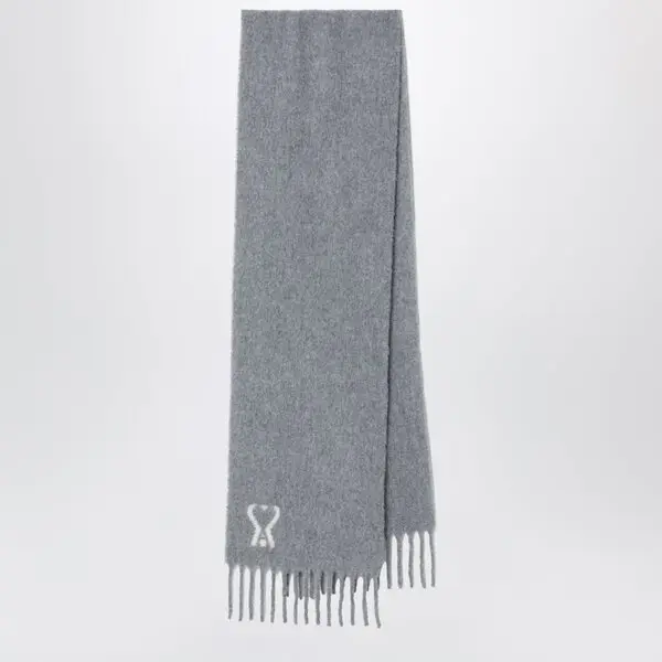 AMI Paris De Coeur Scarf - Grey