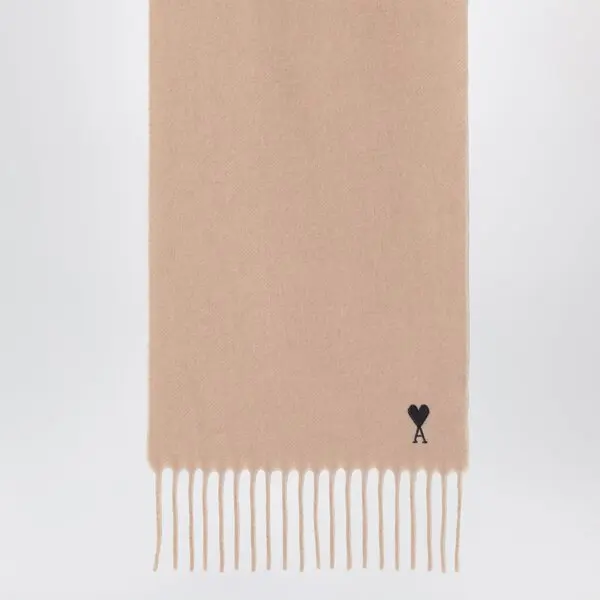 AMI Paris De Coeur Wool Scarf