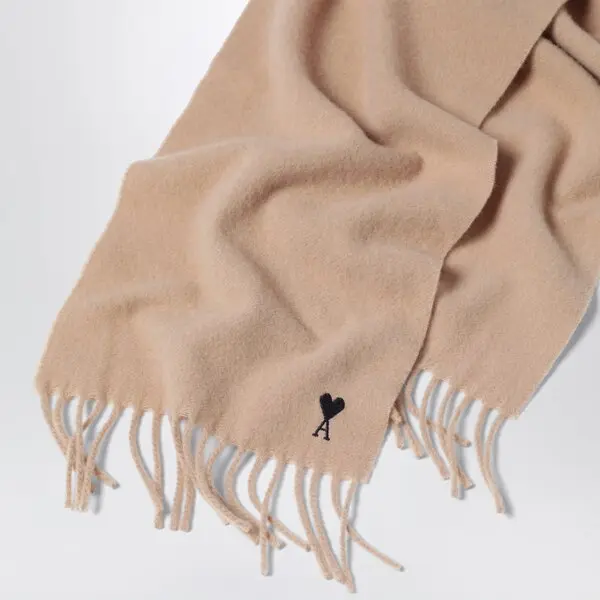 AMI Paris De Coeur Wool Scarf