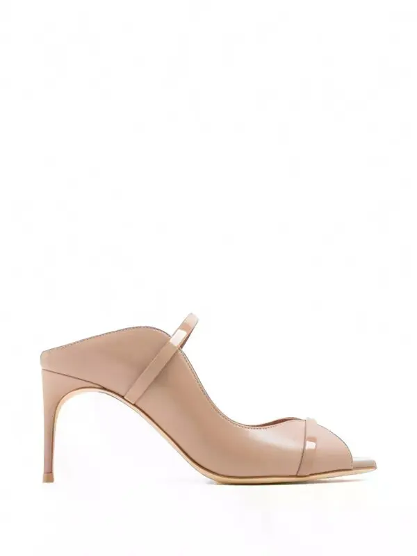 MALONE SOULIERS Noah Patent-trim Leather Sandals - Neutrals