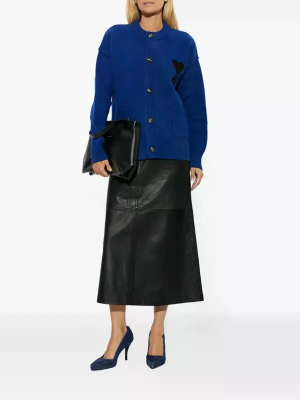 AMI Paris De Coeur Wool Cardigan