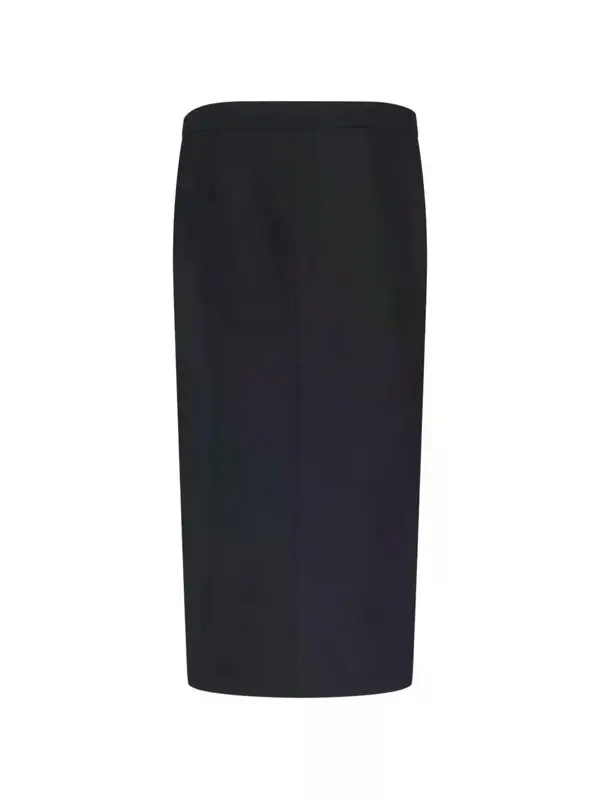DONDUP Front-slit Canvas Midi Skirt