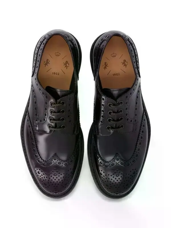 Al Duca D'aosta Polished Brogue Derby Shoes
