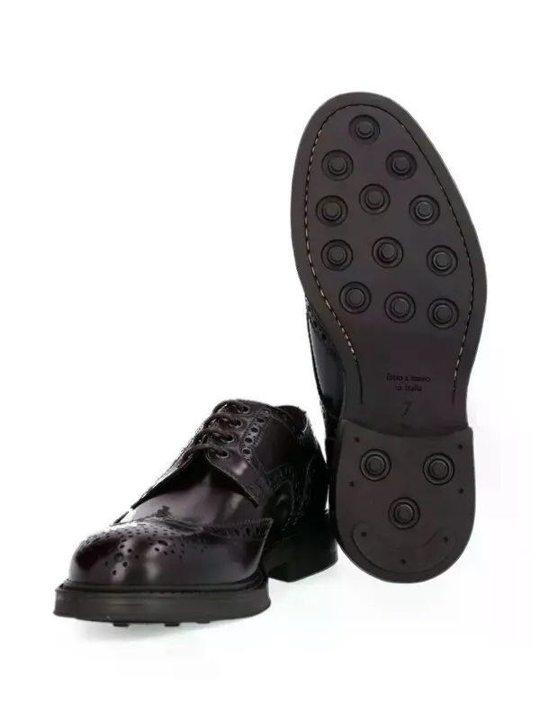 Al Duca D'aosta Polished Brogue Derby Shoes