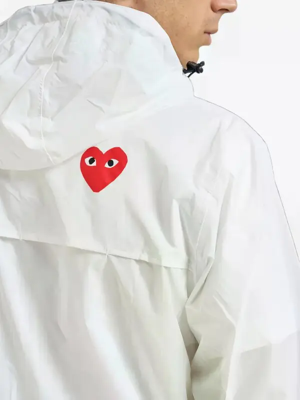 Play Comme Des Garcon Heart-patch Hooded Jacket
