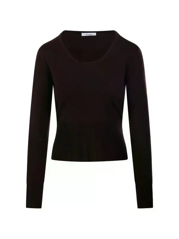 Max Mara Ribbed-knit Scoop-neck Sweater