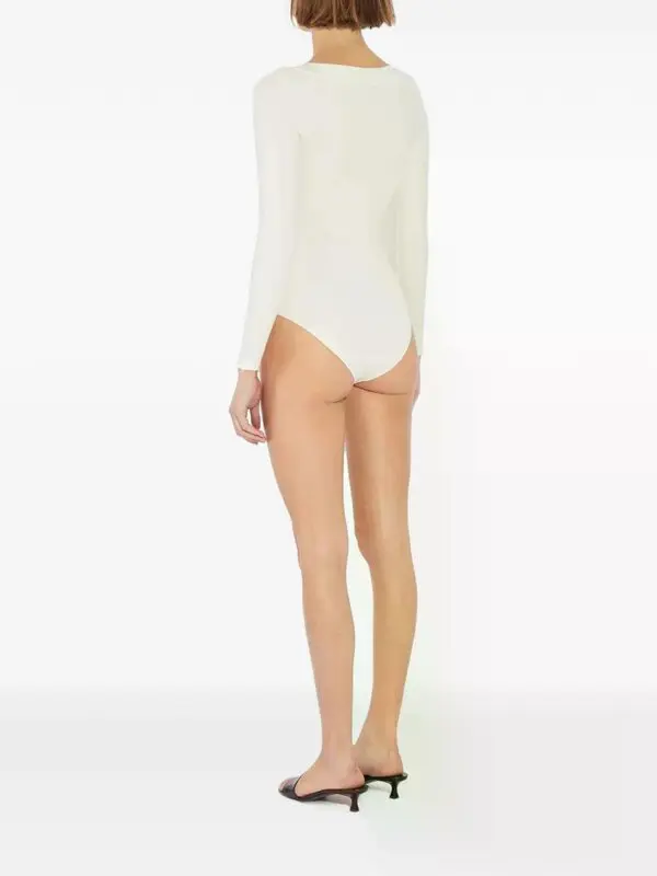 THE PARK Maranda Scoop-neck Long-sleeve Bodysuit