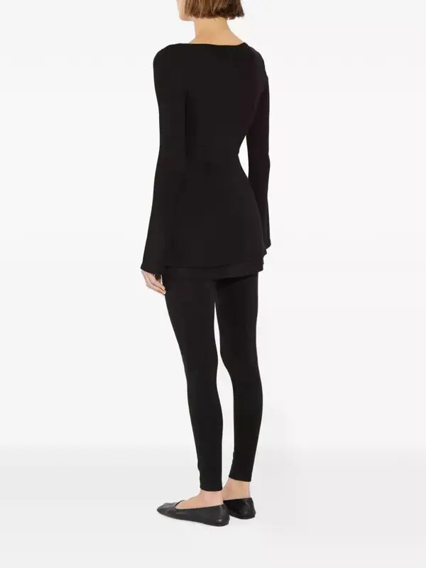 THE PARK Evelyn Boat-neck Long-sleeved T-shirt - Black