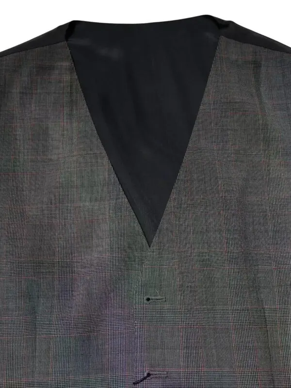 Dolce & Gabbana Checkered-pattern V-neck Waistcoat