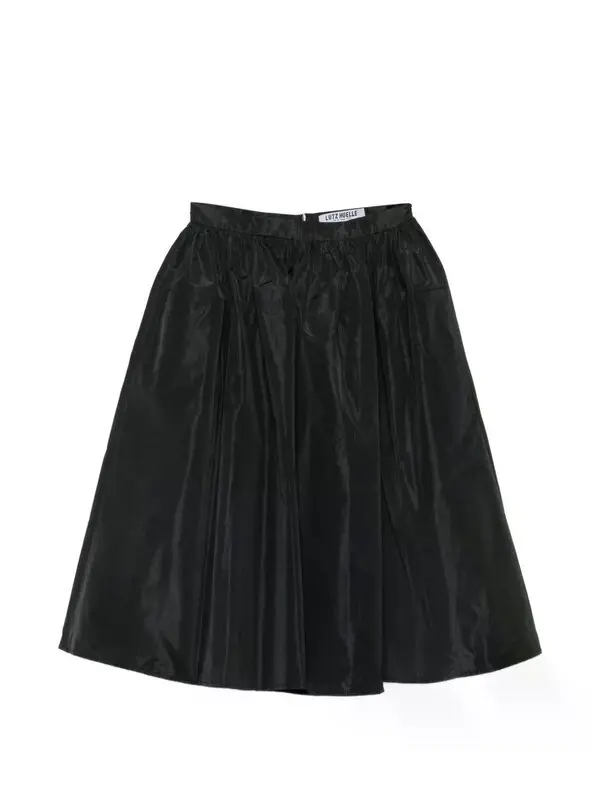 LUTZ HUELLE Glory Pleated Midi Skirt - Black