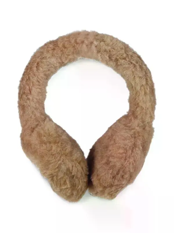 Max Mara Teddy Logo-embroidered Earmuffs - Brown