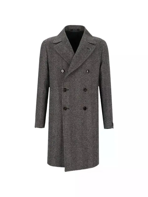 Tagliatore Herringbone Double-breasted Coat