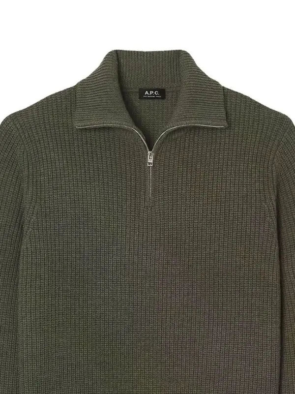 A.p.c. Daniel Trucker Half-zip Sweater