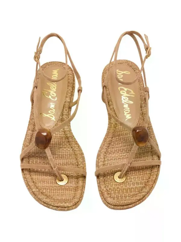 Sam Edelman Rillie Strappy Suede Sandals - Neutrals
