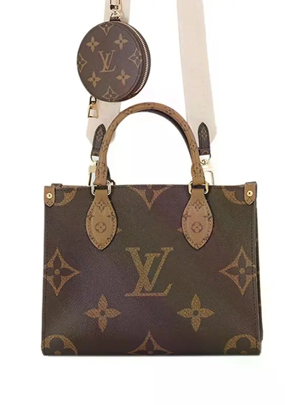 LOUIS VUITTON 2000-2026 Monogram Reverse Giant Onthego Pm Satchel