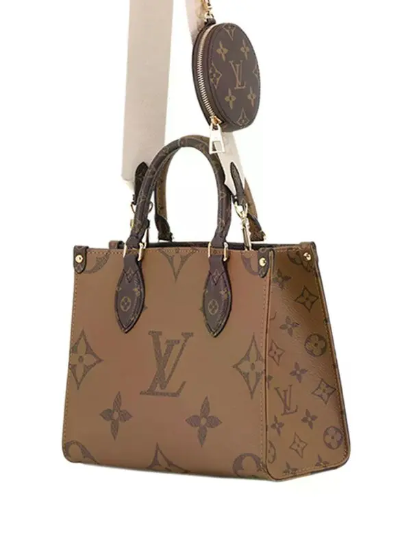 LOUIS VUITTON 2000-2026 Monogram Reverse Giant Onthego Pm Satchel