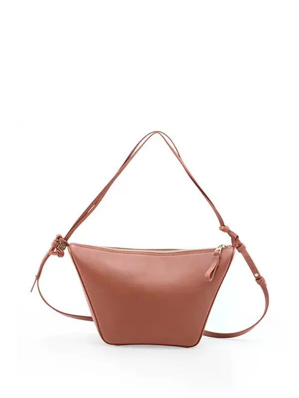 Loewe 2010-2026 Mini Leather Hammock Hobo Satchel - Brown