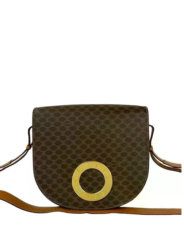 Celine 2010 Macadam Coated Canvas Crossbody Bag