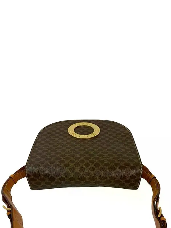Celine 2010 Macadam Coated Canvas Crossbody Bag